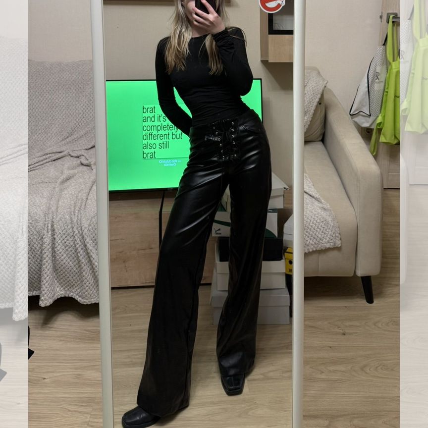 Кожаные брюки