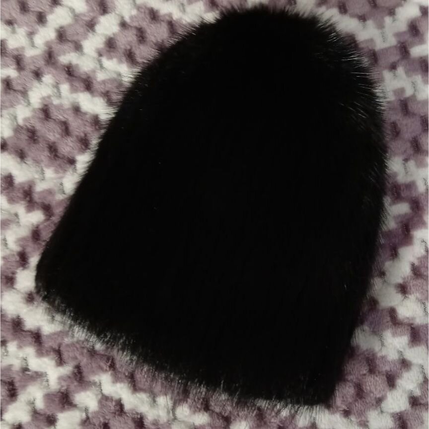 Шапка норковая женская черная