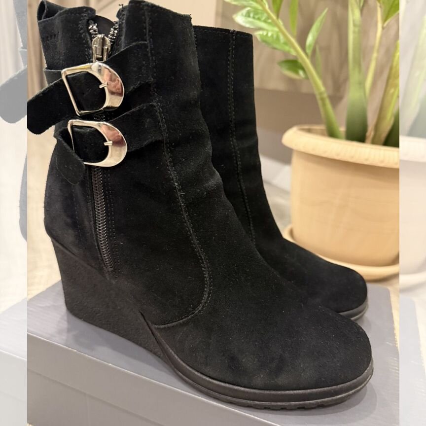 Полусапожки женские натуральная замша