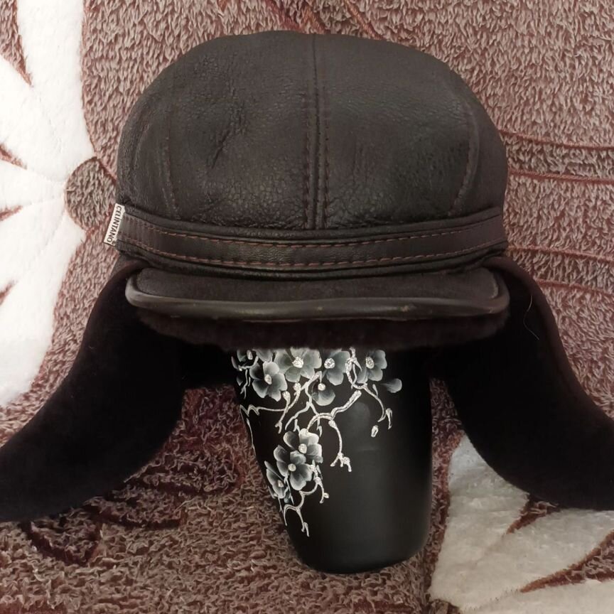 Мужская зимняя кепка из натуральной овчины